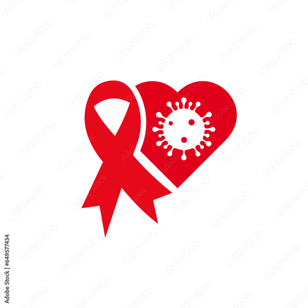 World AIDS Day, HIV care logo and Icon design. Stock Vector | Adobe Stock