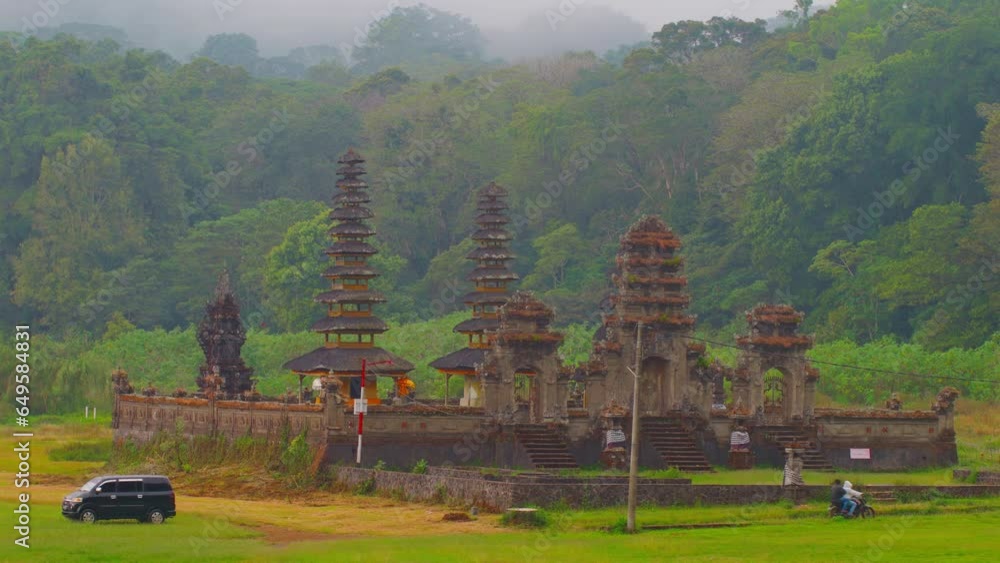 Beautiful Bali temple in traditional balinese architecture on nature ...