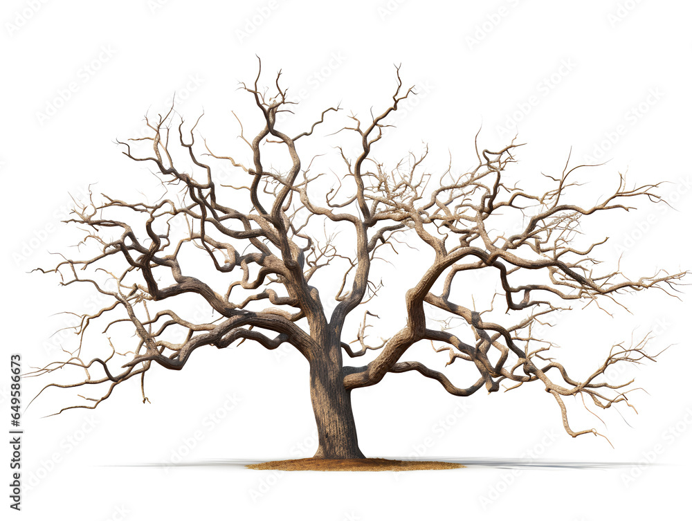 Dead tree for Halloween and horror decoration on transparent background ...