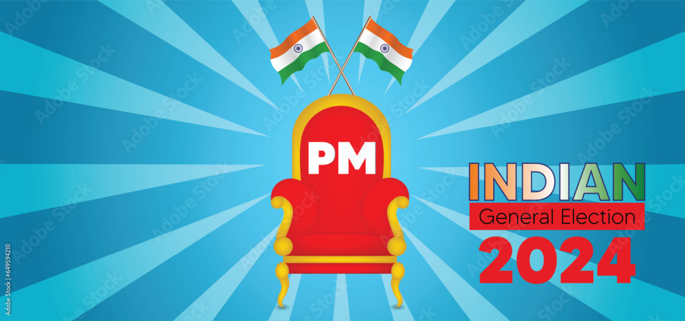 Indian general election, 2024 Prime Minister of India vector poster ...