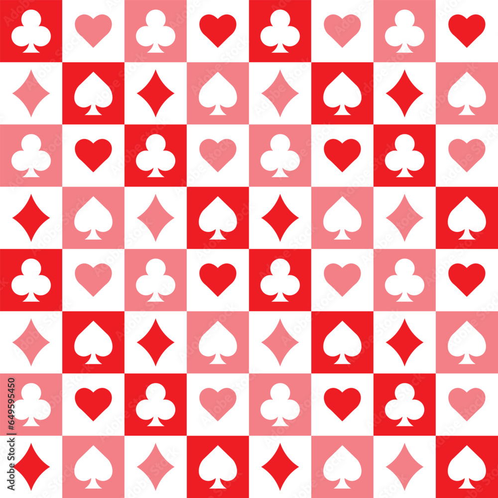 Playing card pattern, seamless image, creative printing work, fabric ...
