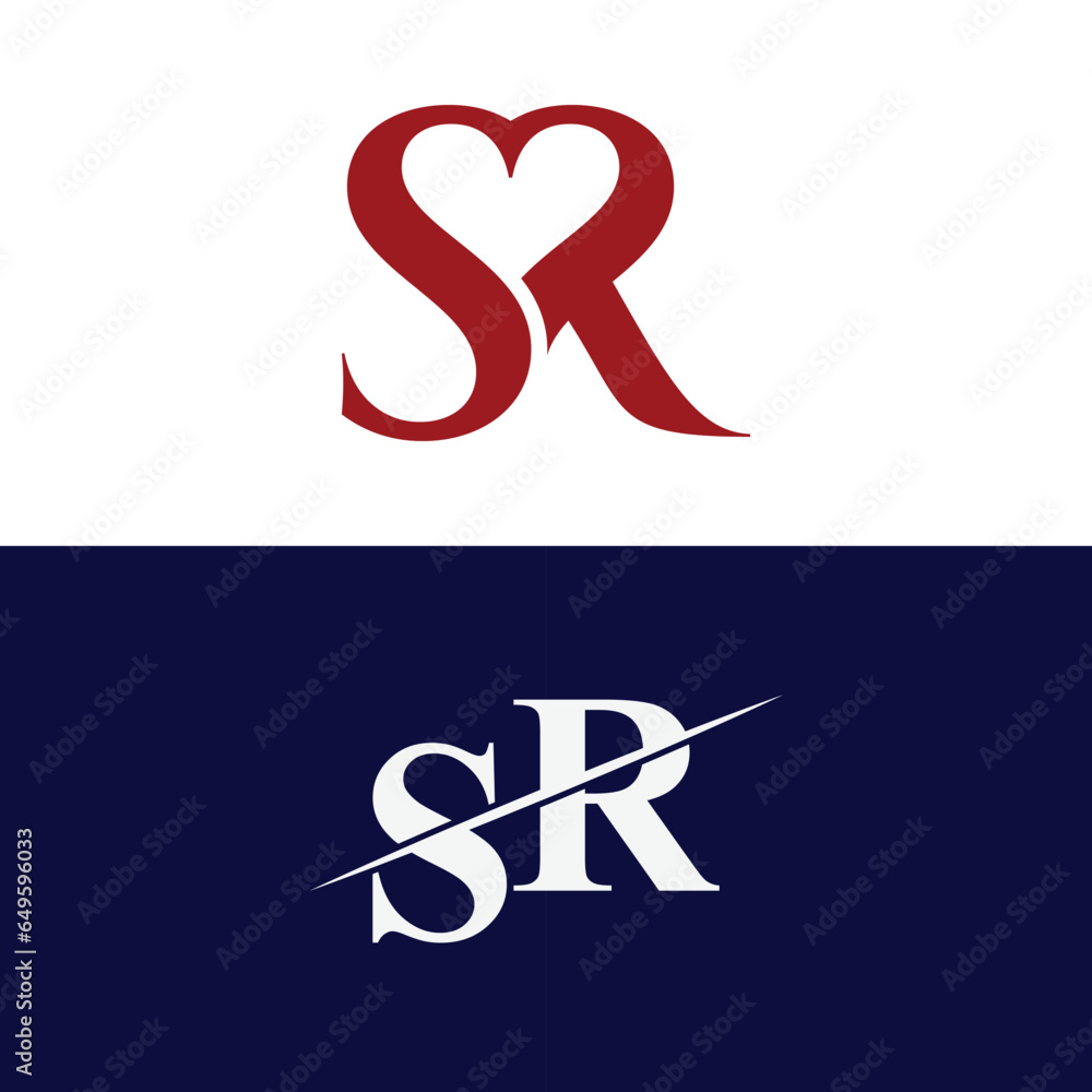 modern sr logo design Stock Vector | Adobe Stock
