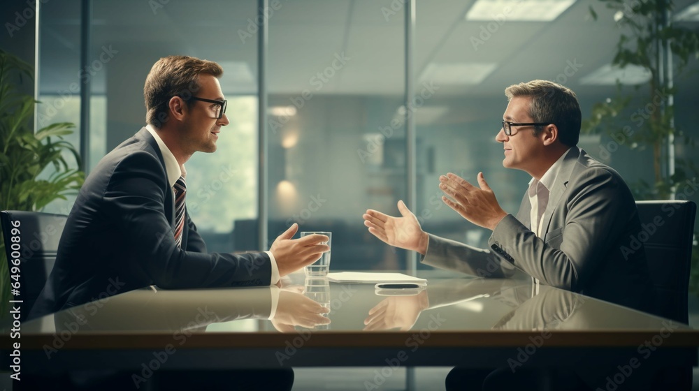 Professional Interview, Office Scene as an Interviewer Asks a New ...