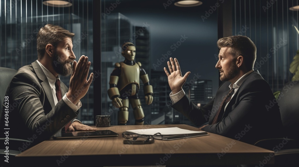 Professional Interview, Office Scene as an Interviewer Asks a New ...