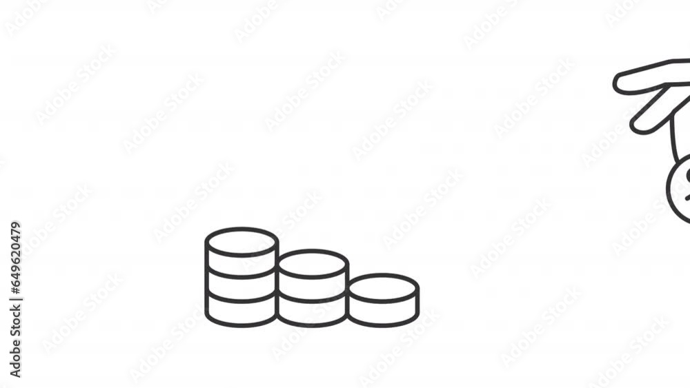 Taxes animation set. Financial responsibility animated line icons ...