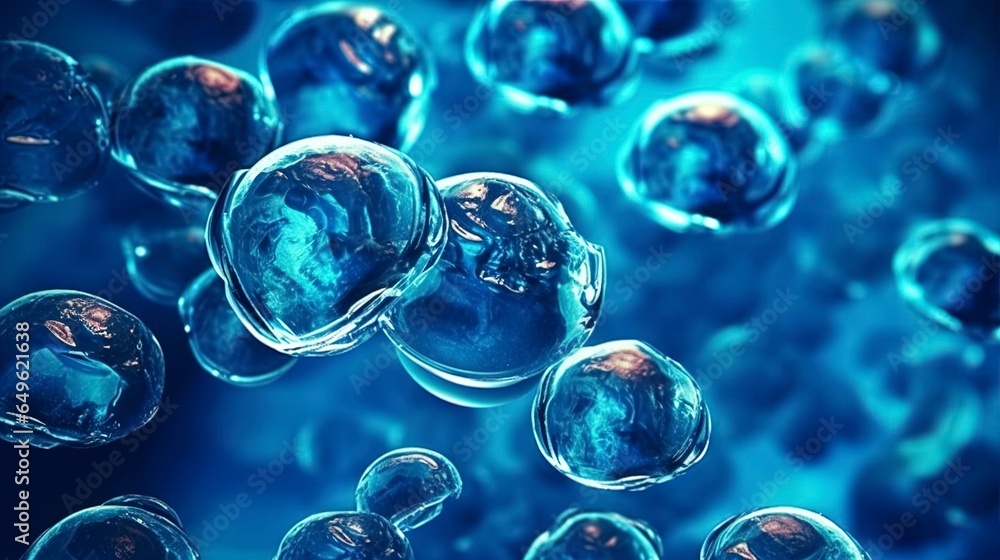 Human peripheral blood mononuclear cells (PBMC) cells under a ...