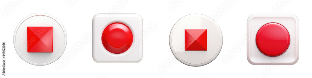 Stop Button clipart collection, vector, icons isolated on transparent ...