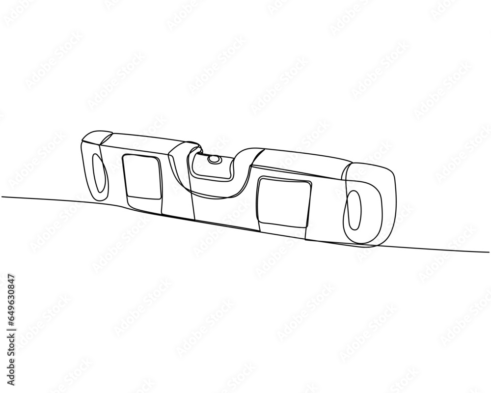 Construction Level, building level tool one line art. Continuous line ...