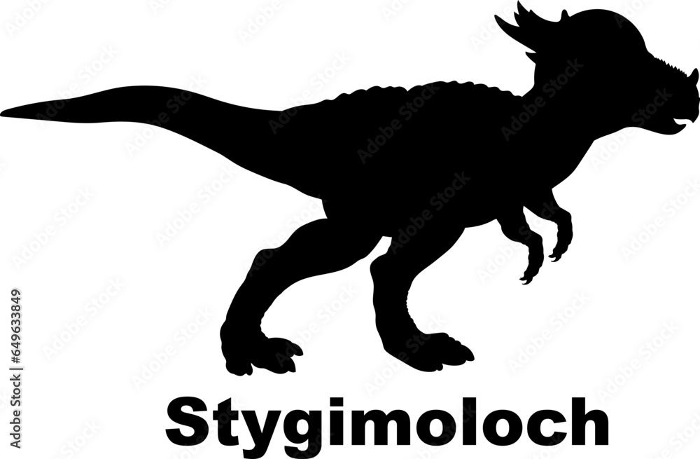 Stygimoloch Dinosaur silhouette dinosaur monogram dinosaur species ...