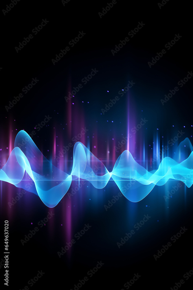 Audio soundwave scope signal as an abstract background depicting a sampled music sound wave ...