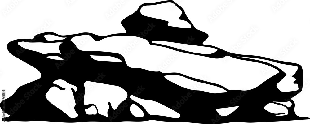 plies of rock comic drawing lines dry ink for decorated scene generated ...