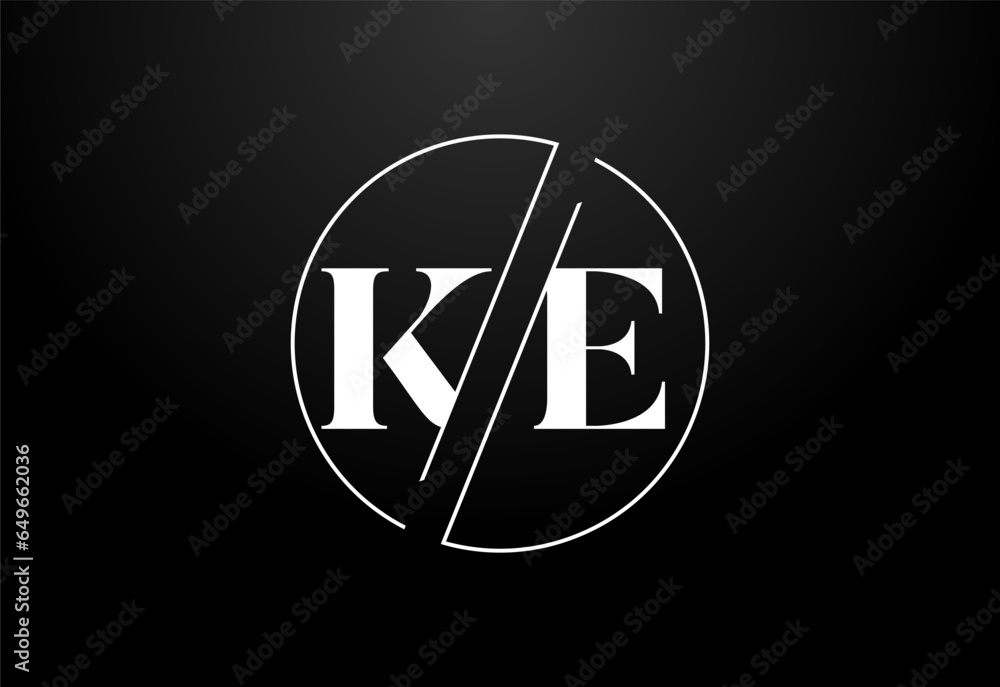 Initial Letter K E Logo Design Vector Template. KE Letter Logo Design ...