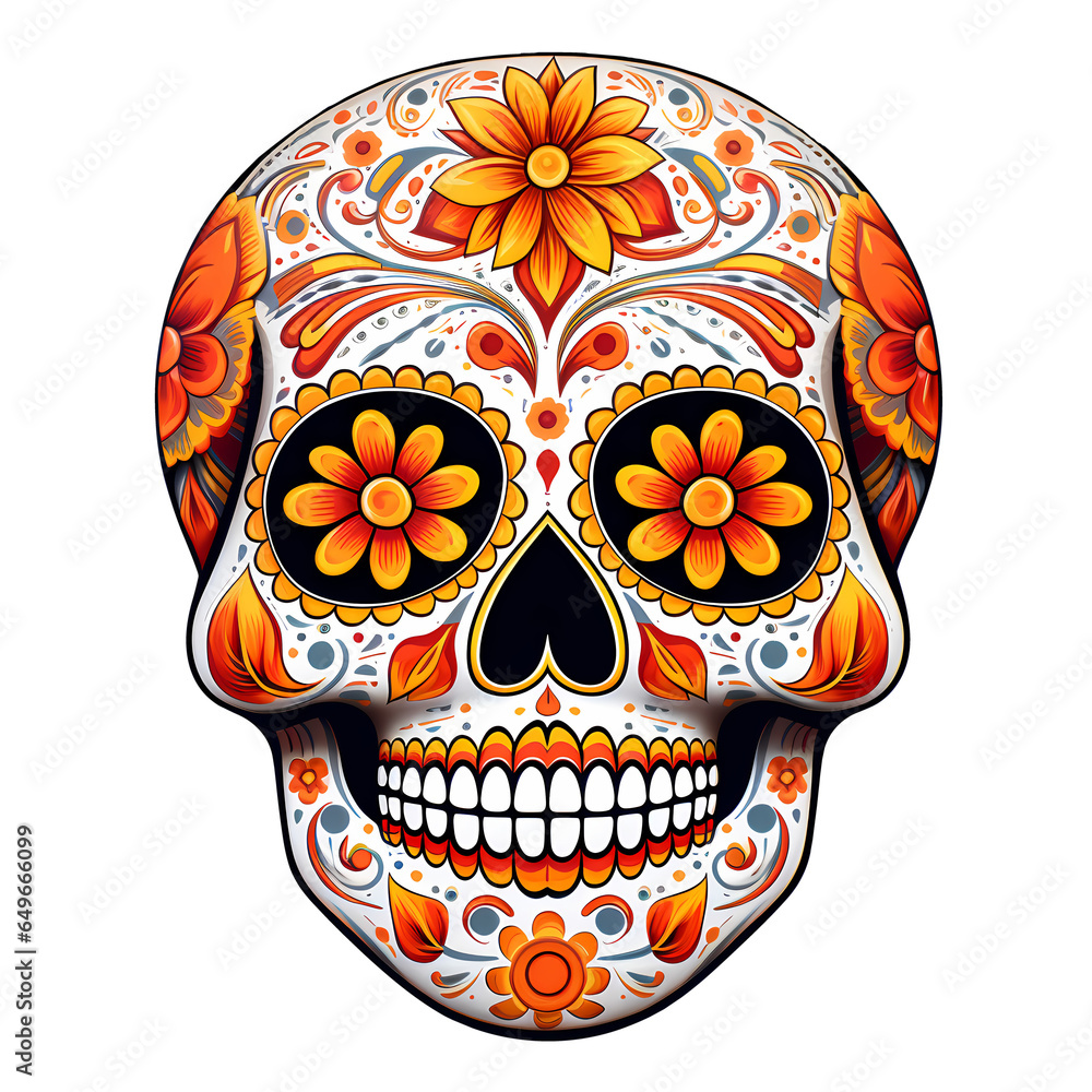 Sugar Skull Mexican Halloween Clipart Illustration ilustração do Stock ...