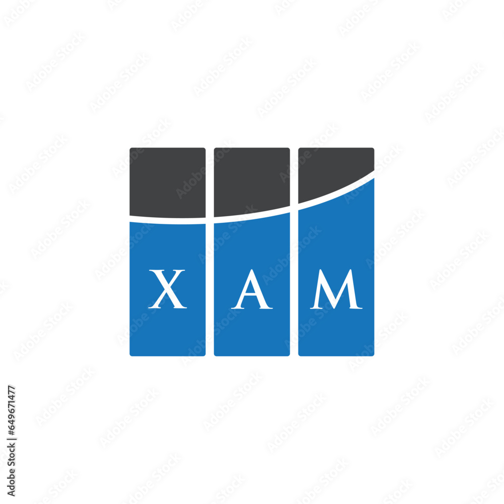 XAM letter logo design on white background. XAM creative initials ...