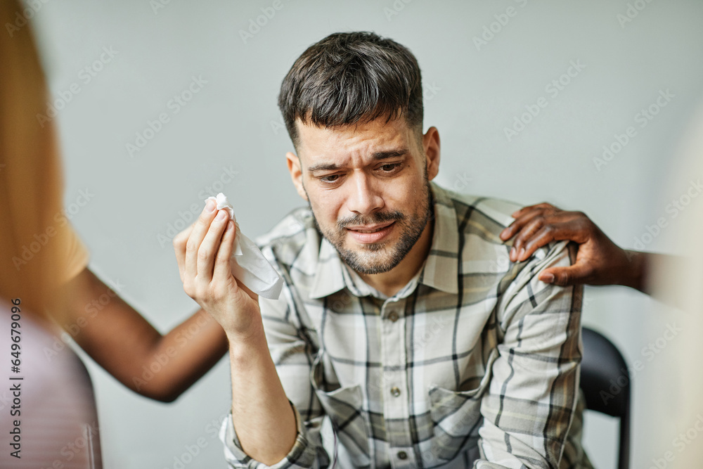 psychotherapy meeting woman support group man therapy psychology ...