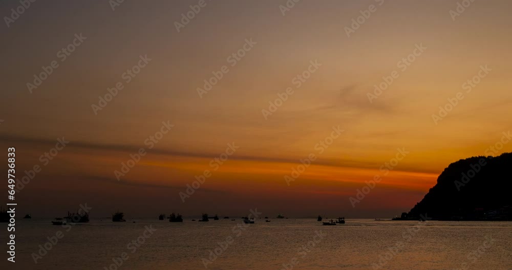 Industry landscape on sunset Engineering shipping crane depot at ...
