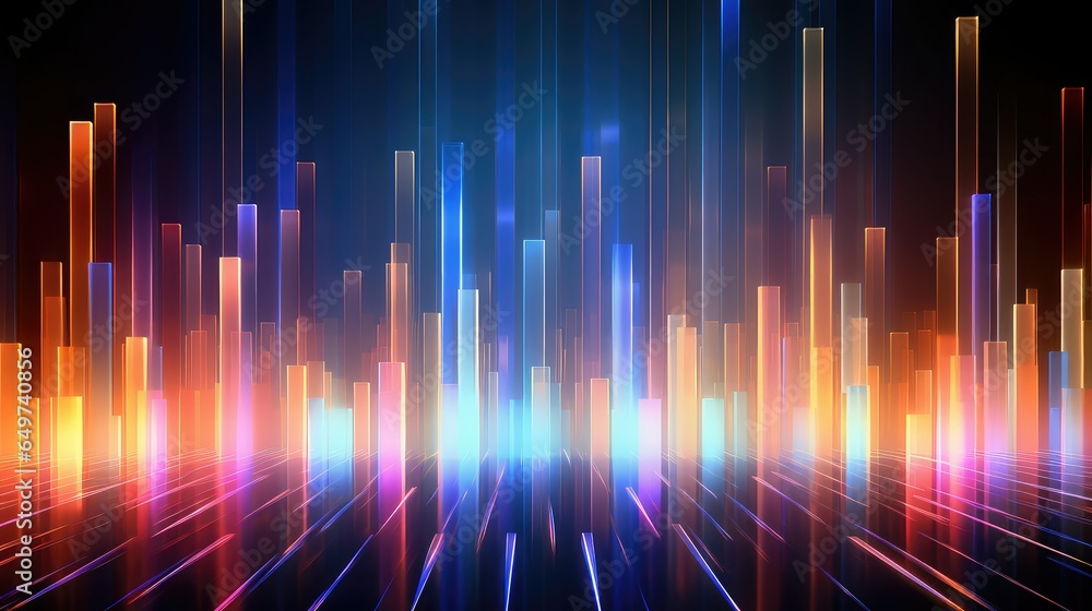 blue synchronized equalization abstract illustration background ...