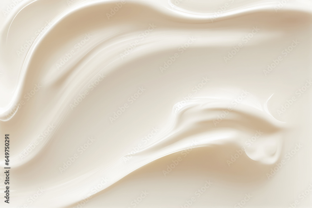 White Beige Texture of Cosmetic Face Cream Smear. Swatch smudge ...