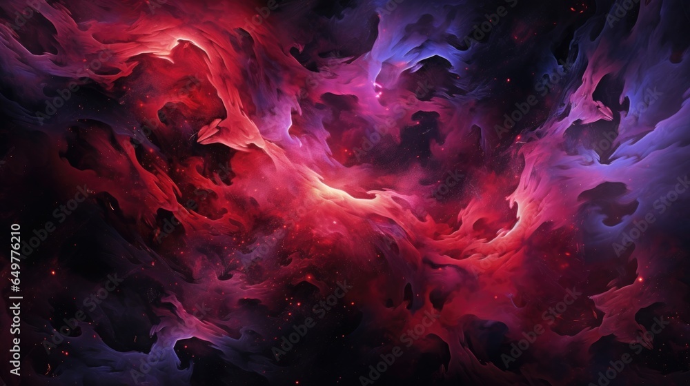 Red blue abstract cosmic galaxy background. Celestial outer space ...