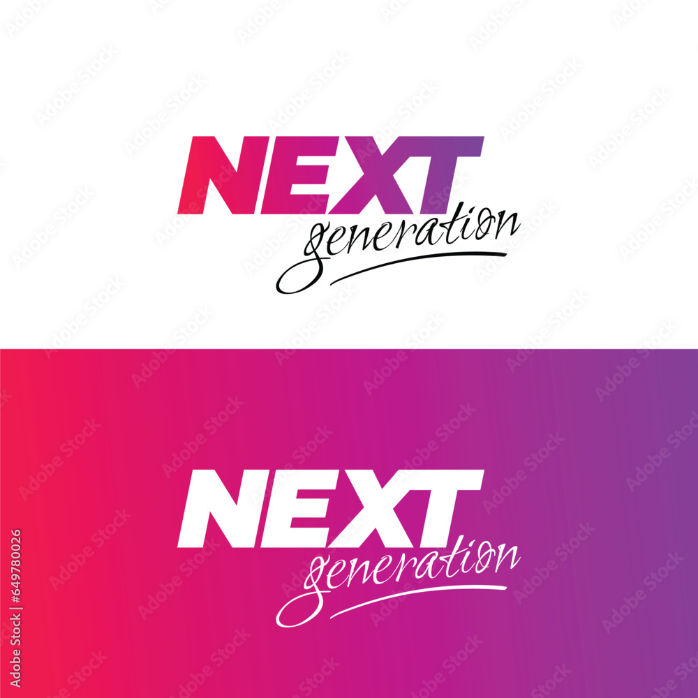 Next Generation Text, Typography, Log, Symbol, Handwritten, Cursive ...