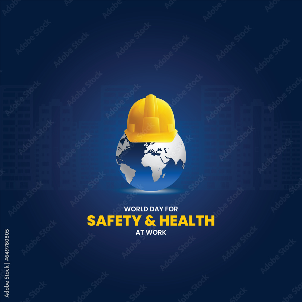 World Day for Safety and Health at Work creative banner design, social ...