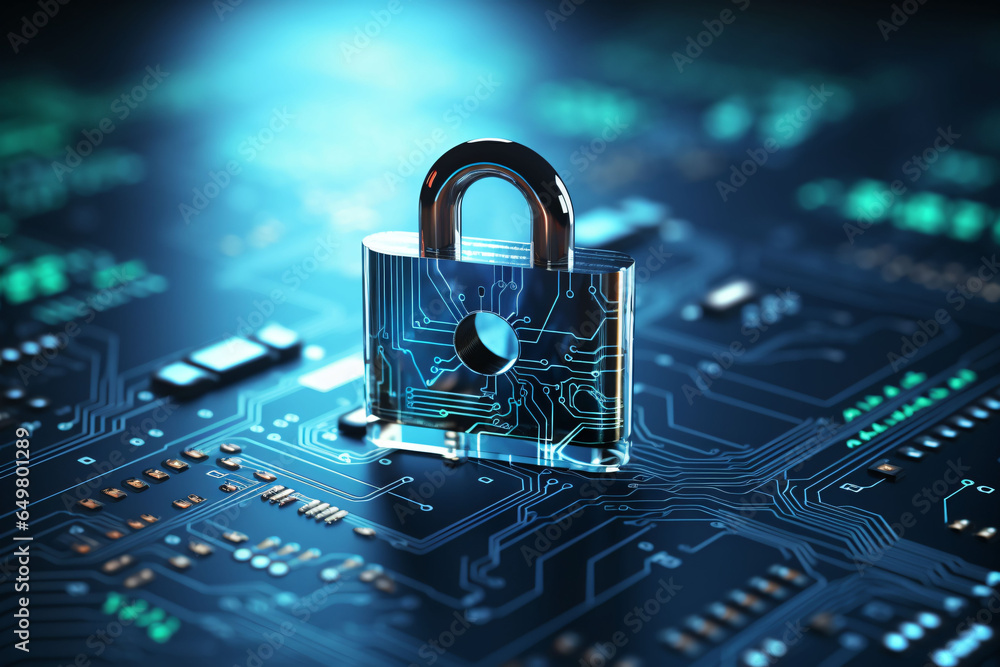 secure connection and cybersecurity service. features an up-close of a ...