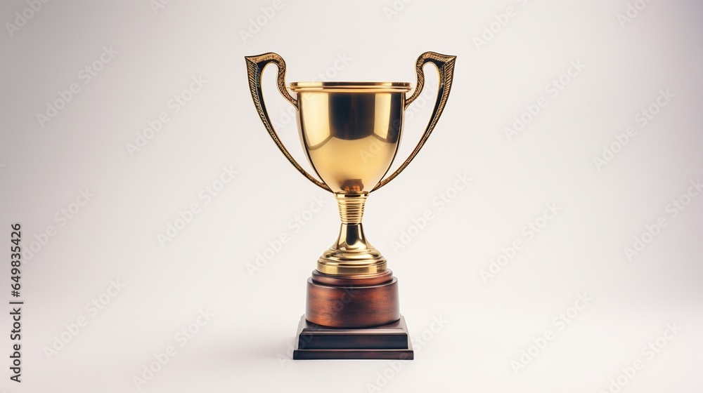 Hyper realistic trophy in white background, perfect for success and ...
