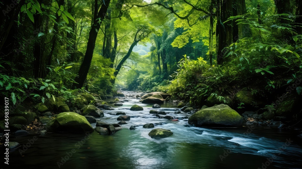 forest philippine rainforest lush illustration green travel, landscape ...