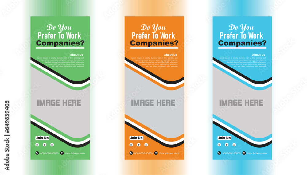 Rull up Banner Design template, Corporate rull up banner, banner design ...