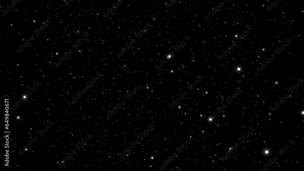 Loop glow white particles motion on blackabstract background for screen ...