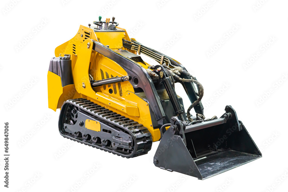 excavator tracked loader or crawler with front boom bucket dipper ...