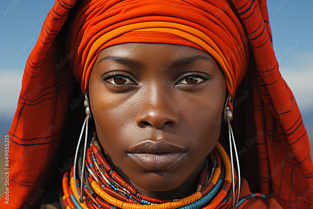 beautiful african woman in traditional clothing Stock Photo | Adobe Stock