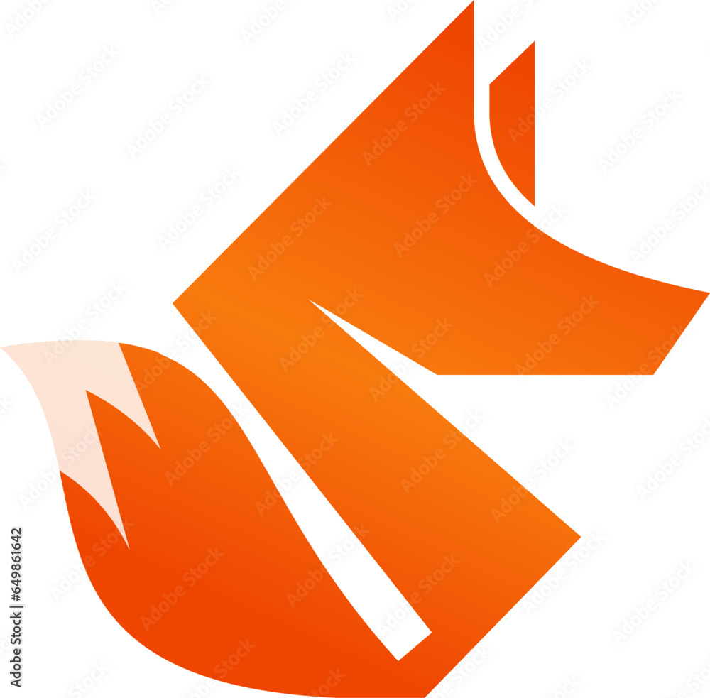 fox letter S logo, fox and letter S, Stock Vector | Adobe Stock