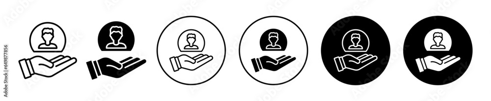 client care icon. customer support or help symbol set. Client retention ...