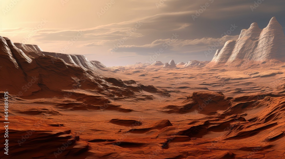 sand mars aeolian landforms illustration desert natural, yellow climate ...