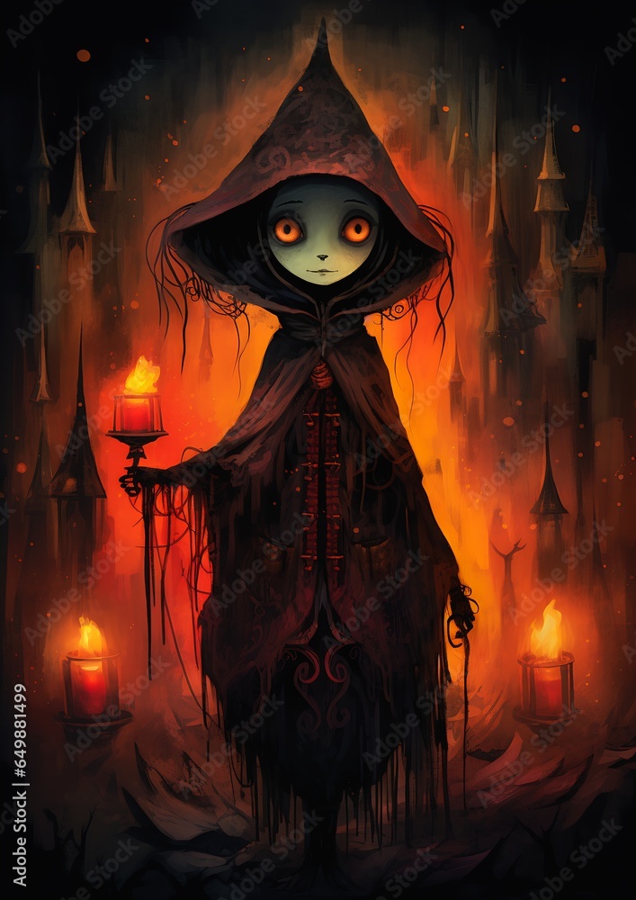 person hood candle young sorcerers doll still horror entertainment ...