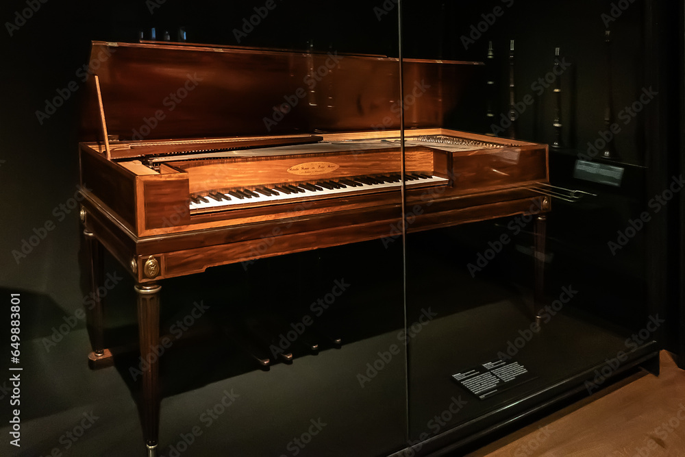 Interior of famous Amsterdam Rijksmuseum dedicated to arts and history ...