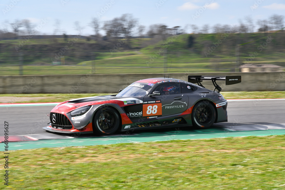 Scarperia, 23 March 2023: Mercedes-AMG GT3 of AKKODIS ASP Team driven ...