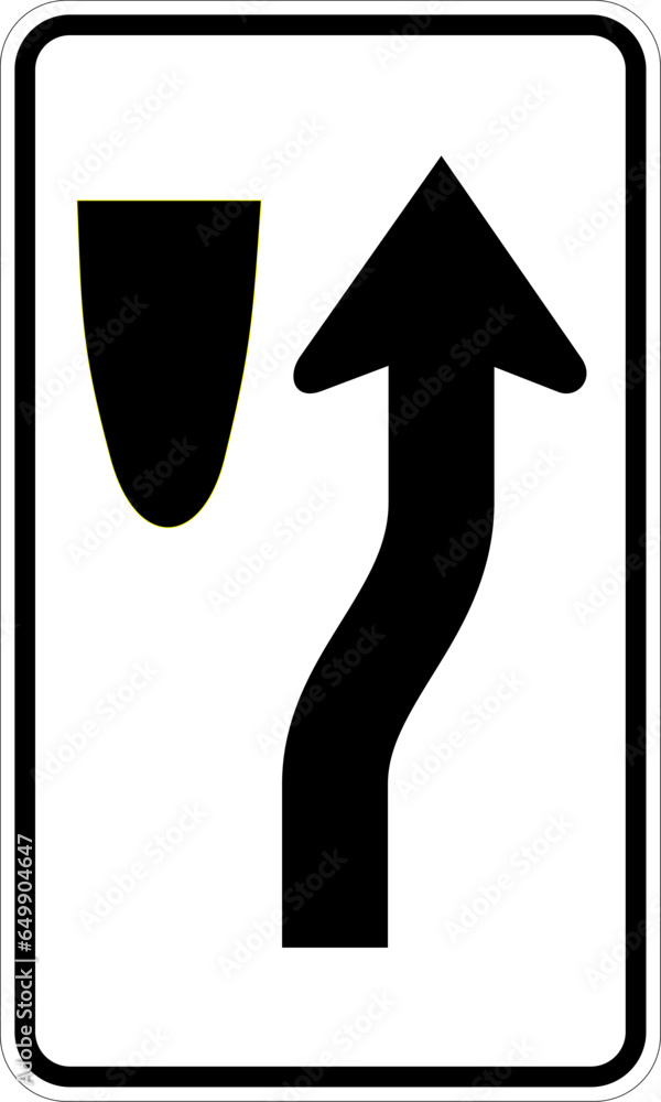 Vector graphic of a usa Keep Right MUTCD highway sign. It consists of a ...