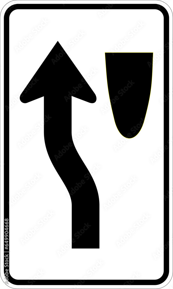Vector graphic of a usa Keep Left MUTCD highway sign. It consists of a ...