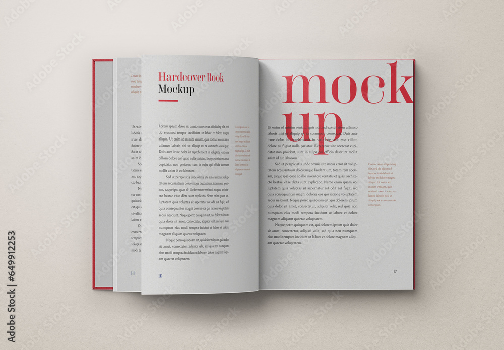 Open Hardcover Book Mockup Stock Template | Adobe Stock