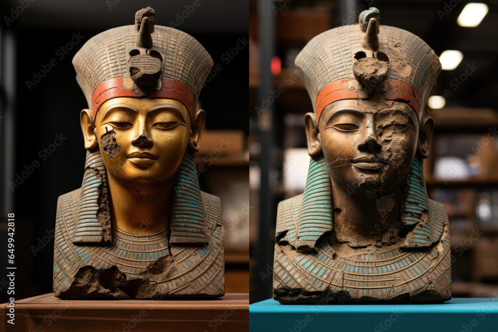 Restoration experts using 3D scanning technology to create replicas of ...