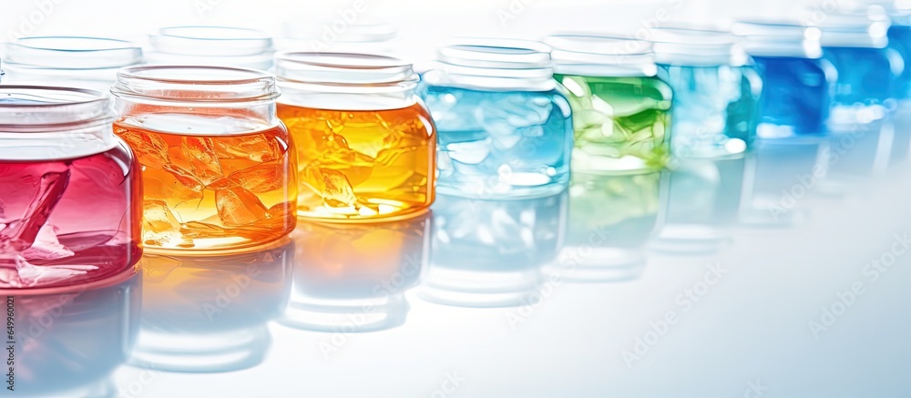 Color sample plates in the lab made from see through plastic resins ...