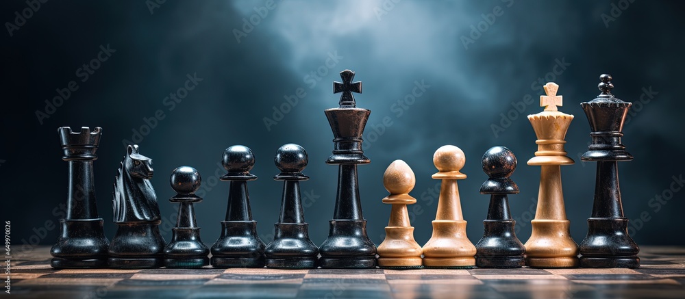 King chess pieces represent leadership and strategic planning while ...