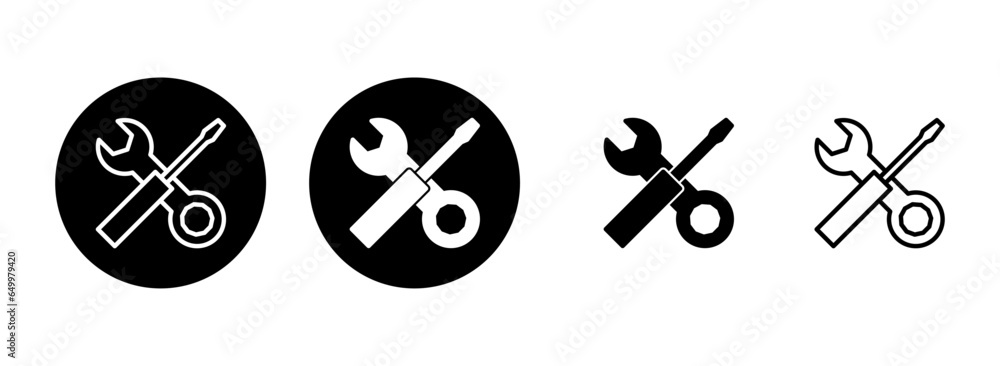 Repair tools icon set illustration. tool sign and symbol. setting icon ...