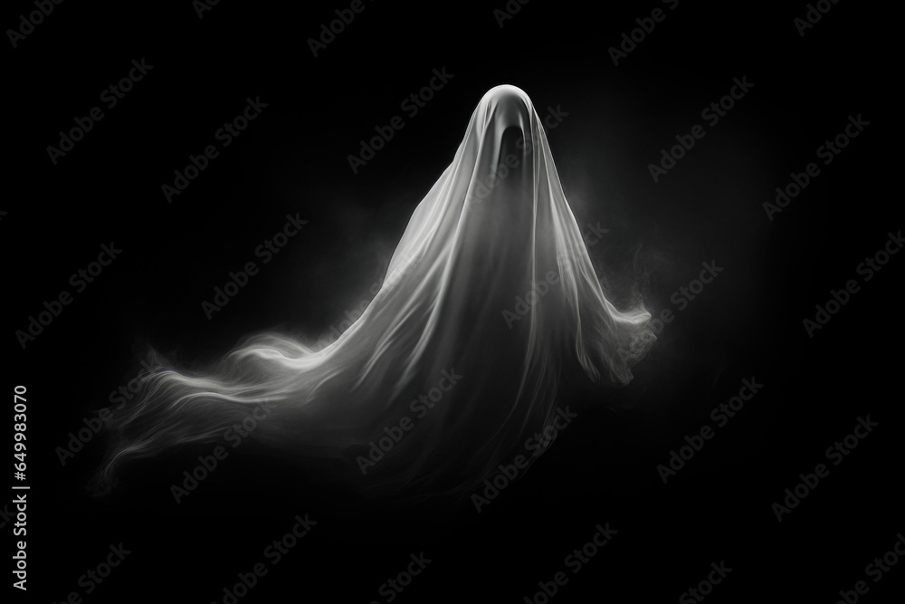 Creepy Halloween Ghosts Effect Photo Overlay. Ethereal Specter, White ...