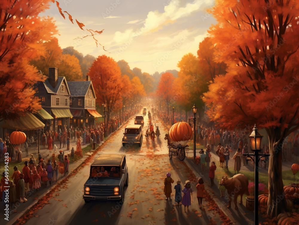 An Illustration of an Impromptu Community Parade Celebrating the Colors ...