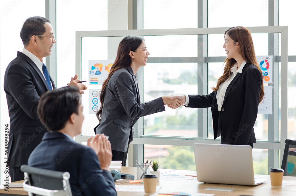 Asian professional successful female businesswomen in formal suit ...
