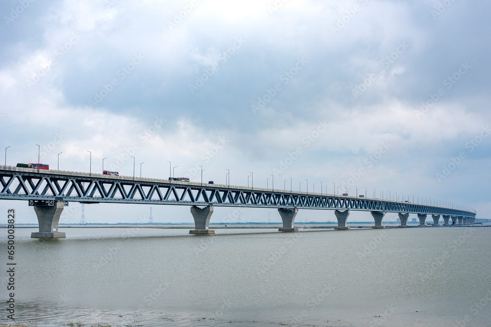 View of Padma Bridge, The Padma Multipurpose Bridge commonly known as ...