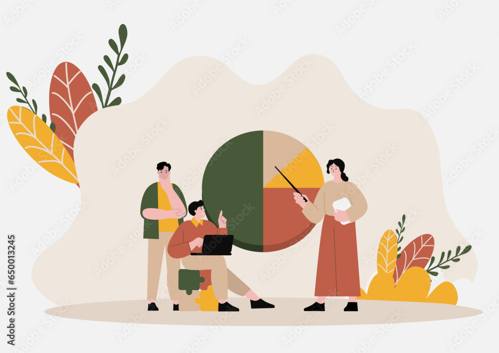 eamwork concept. Groups of people work in teams together at business ...